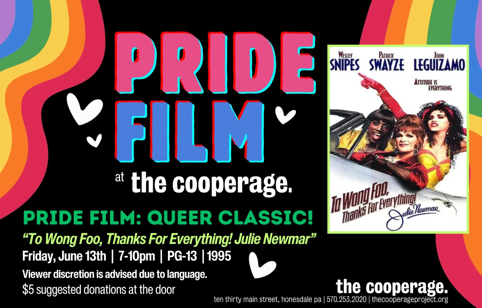 Pride Film Screening - To Wong Foo, Thanks For Everything! Julie Newmar ...